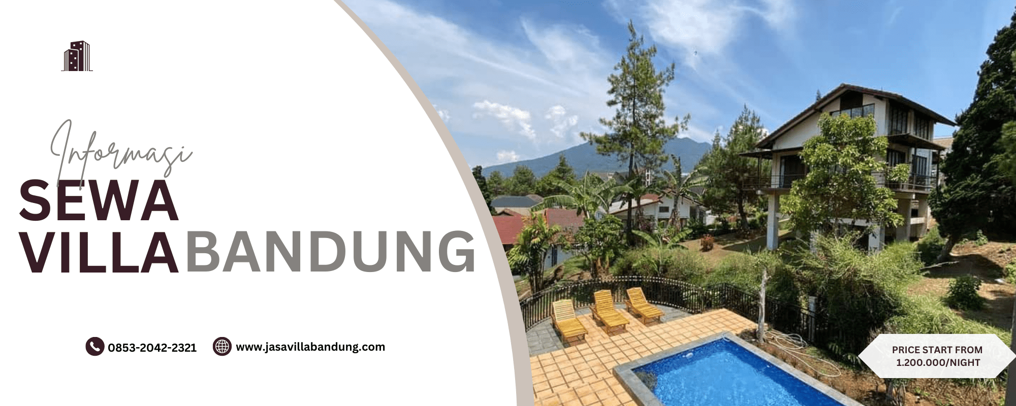Sewa Villa Lembang Bandung Murah dengan View Pegunungan
